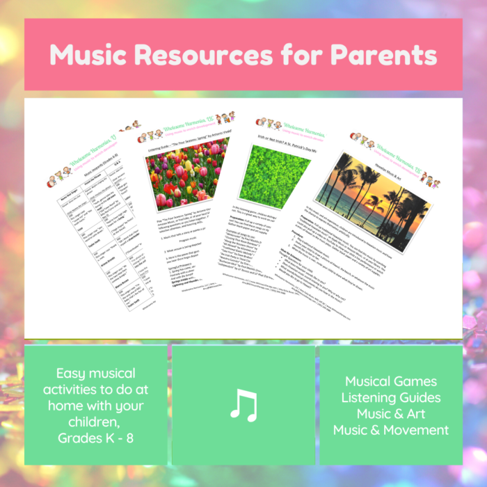 Music Resources for Parents - Wholesome Harmonies, LLC
