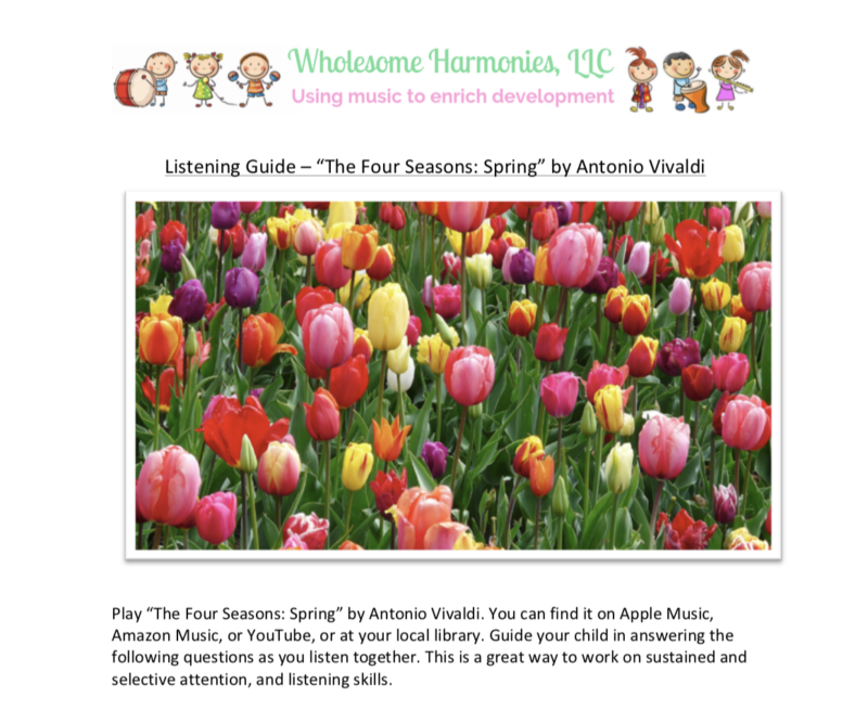 Listening Guide - "The Four Seasons: Spring" by Vivaldi - Wholesome ...